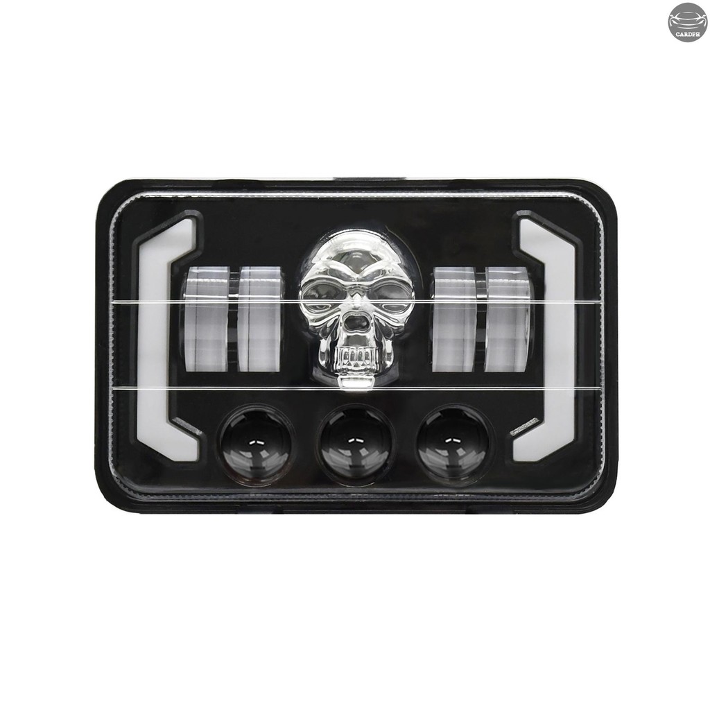 1Pcs 4x6 5 inch Car LED Headlight Rectangle Skull Headlight with High ...