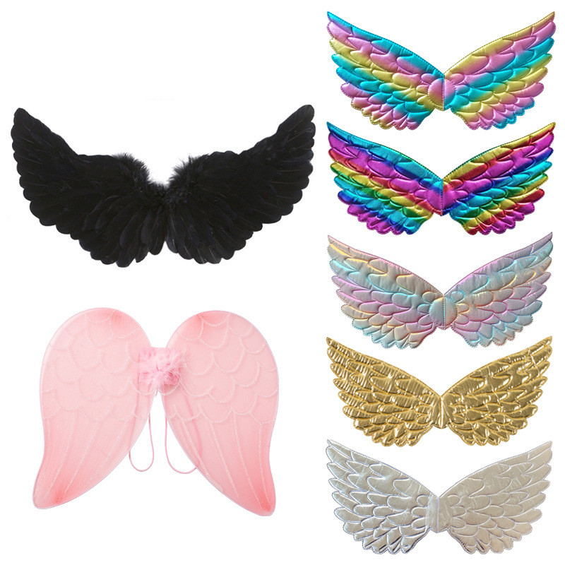 Children's Clothing Gauze Angel Wings Pink Feather Wings Small Medium ...