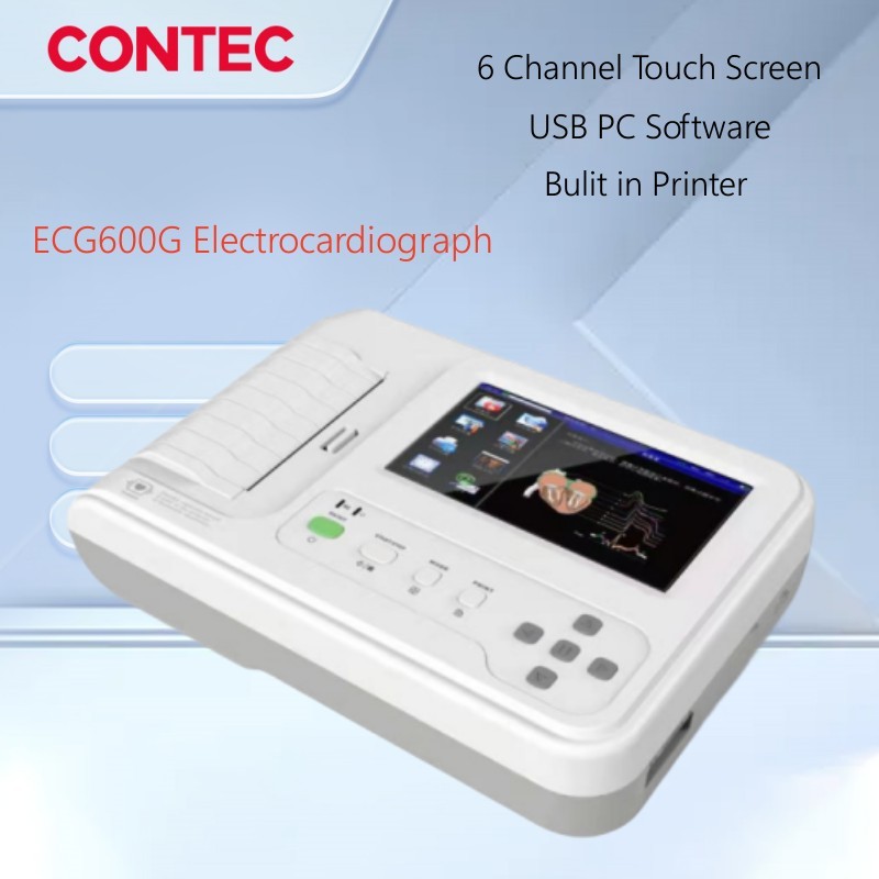 GG+CONTEC ECG600G ECG Machine Electrocardiograph Touch Digital 6 Channel 12 Lead EKG USB PC ...