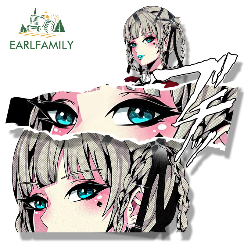 EARLFAMILY 13cm Momobami Kirari Peek Car Sticker Anime Kakegurui Fanart ...