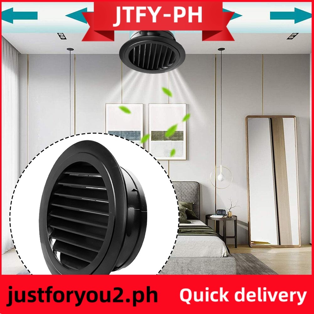 JTFY ️Black ABS Round Ventilation Hose Diffuser Grille Cover Wall ...