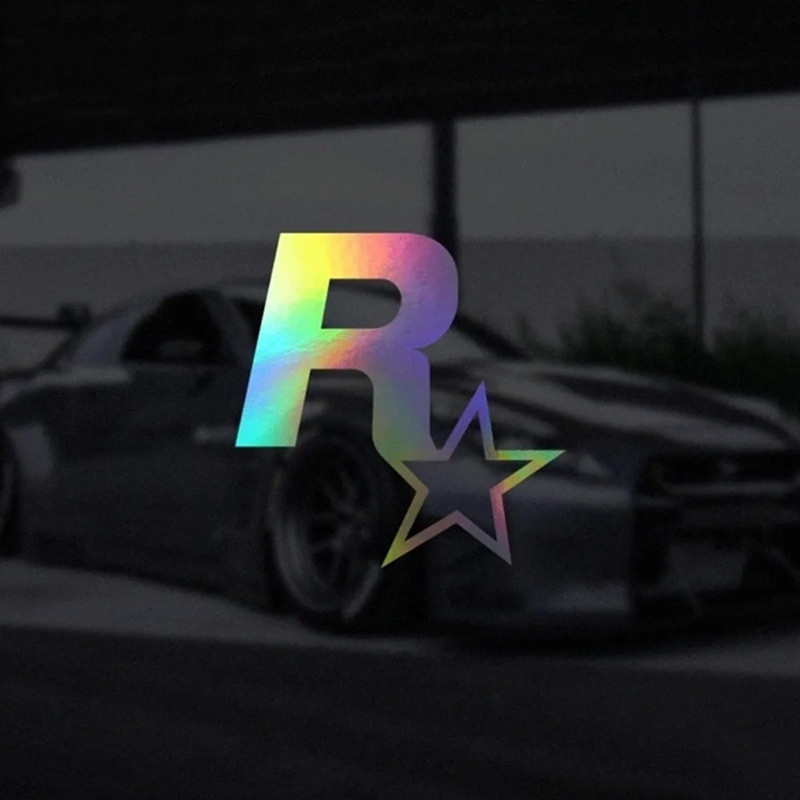 R Star Sticker JDM Modified Electric Game Peripheral GTA5 Speed Car ...