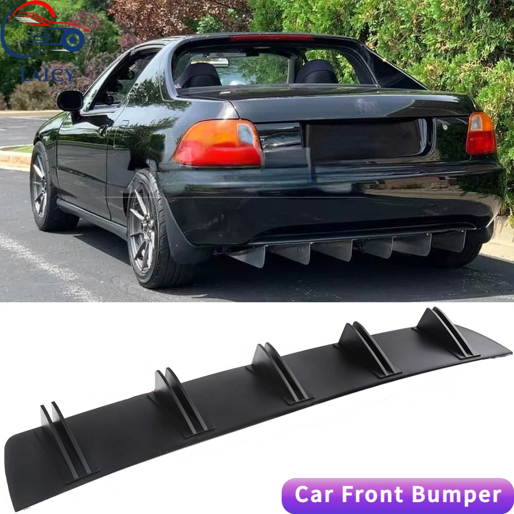 LAICY For Honda Civic Del Sol Car Rear Diffuser Shark Fins Bumper ...