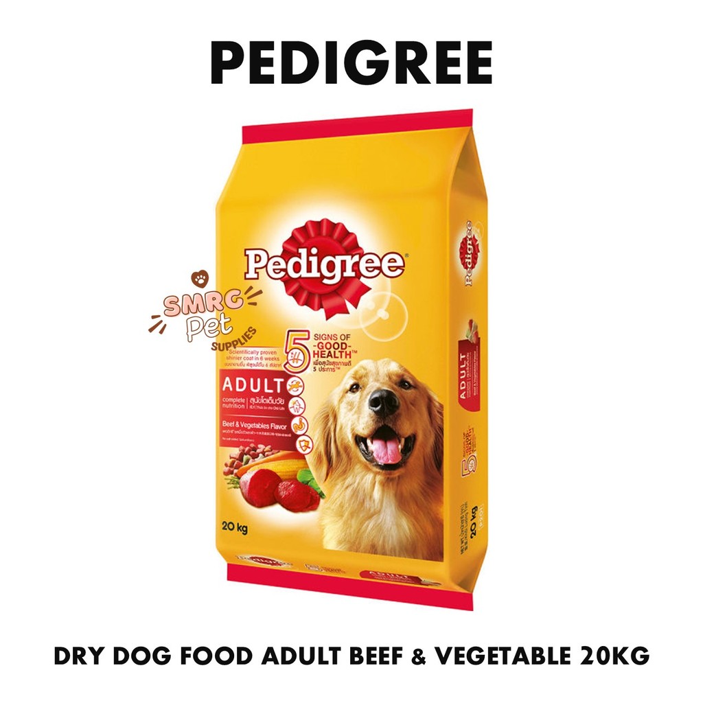 Pet Kingdom Pedigree Dry Dog Food Adult Mini Beef Lamb Vegetable 20kg Original Packaging ...