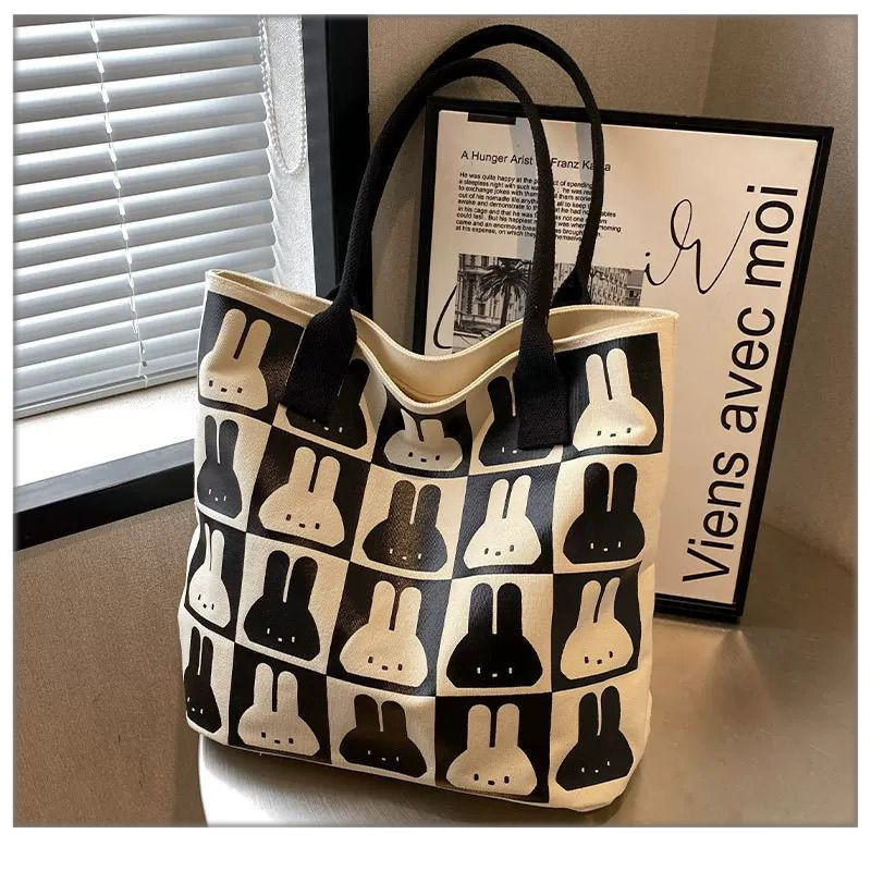 Miffy Rabbit Canvas Bag Female All-Match Shoulder Tote Bag Large ...