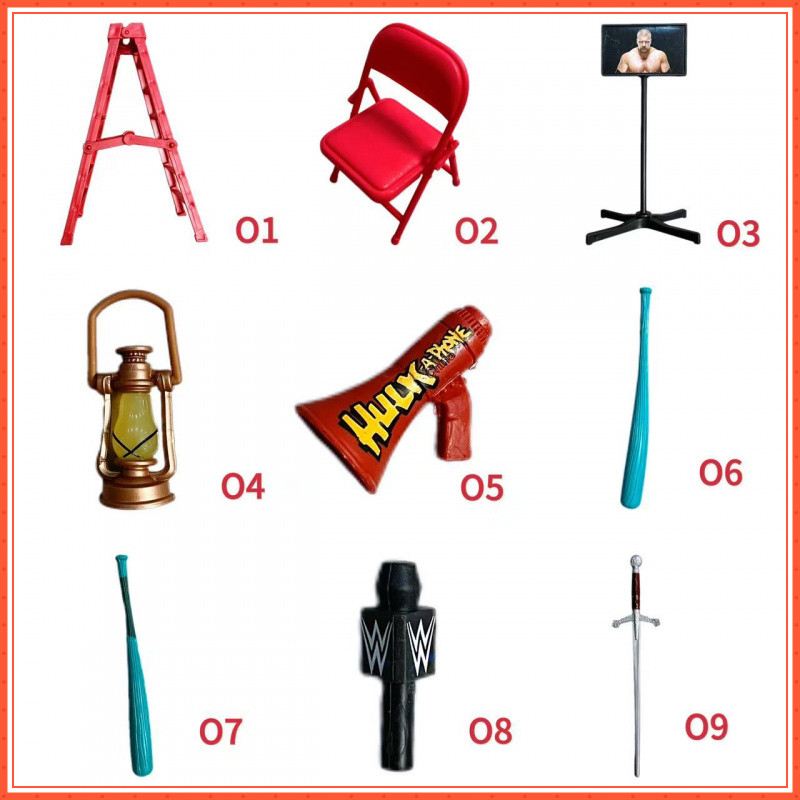 WWE Wrestler figure Accessories Props 6-7 Inch Movable Wrestler Scene ...