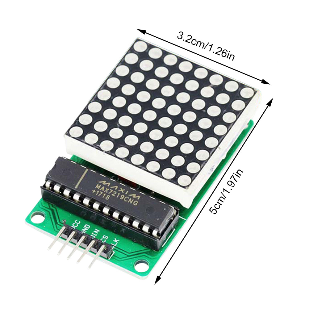 MAX7219 8x8 Dot Matrix Module MCU LED Display Control Module 5V with ...