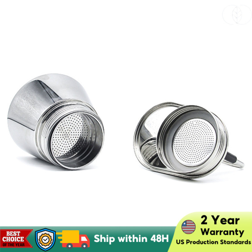 Moka Pot, Single Spout Stovetop Moka Pot Stainless Steel Mini Stovetop ...