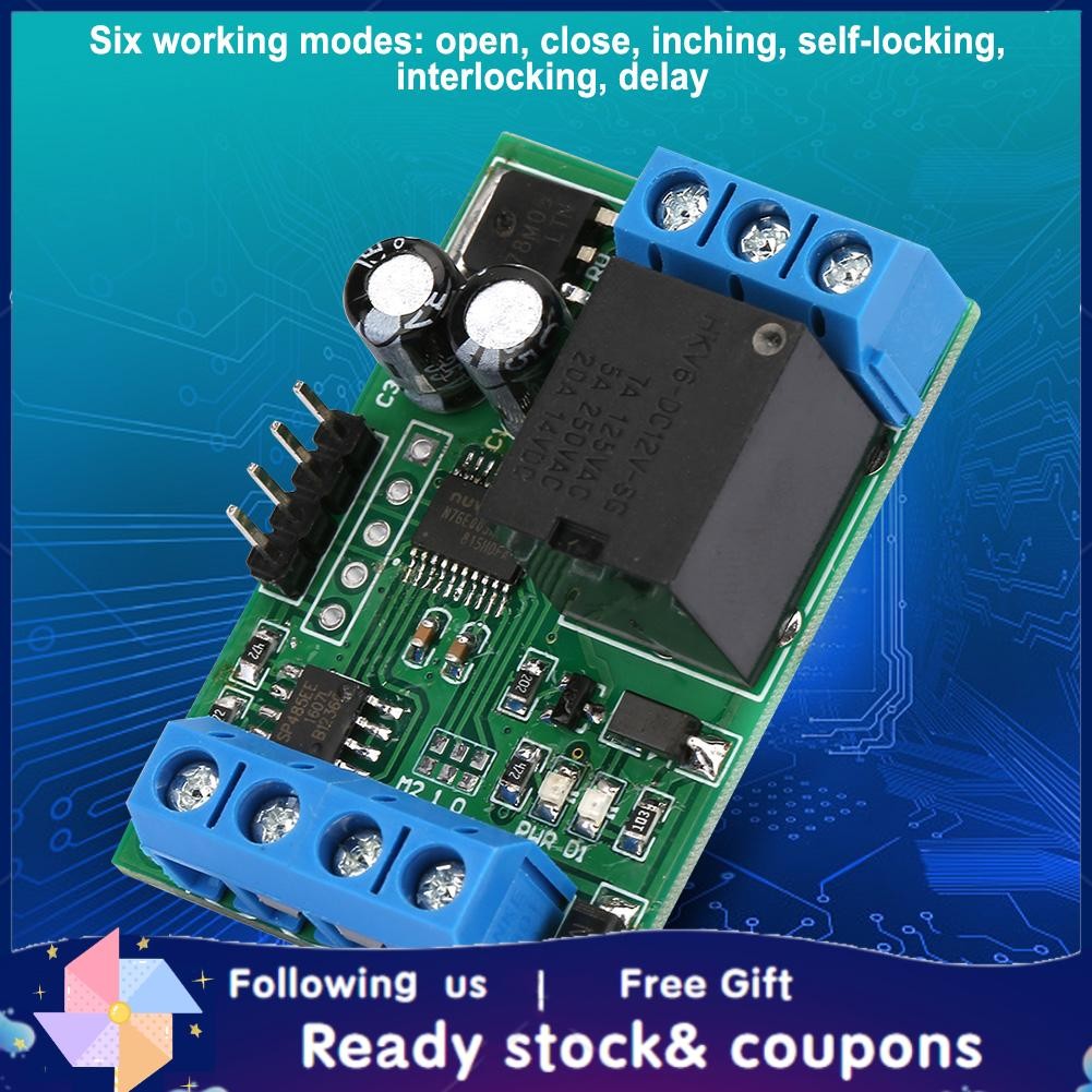 Xiyijia 12V 1 Channel RS485 RTU Serial Port Multi-function Relay Module PLC Controller Mini AT ...