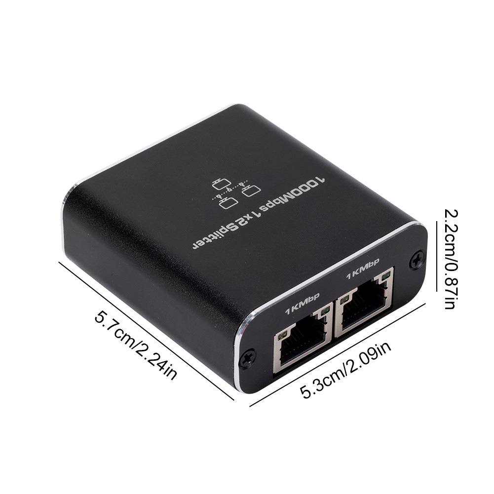 Gigabit Ethernet Splitter 1 in 2 Out 1000Mbps Internet Splitter RJ45 ...