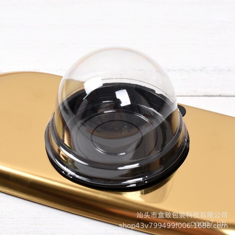 Single round Egg Yolk Crisp Packing Box Black Gold Daifuku Box ...