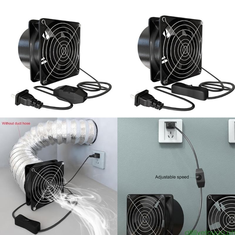 allilivefoua Powerful Bathroom Exhaust Fan with Damper Potable Window ...