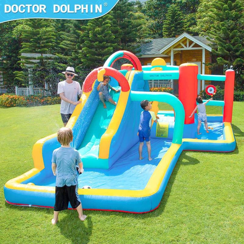 Doctoral Dolphin Inflatable Castle Outdoor Bouncer Slide Inflatable ...