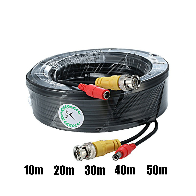 10M 20M 30M BNC RG59 Video Power Siamese Cable Security Camera CCTV ...