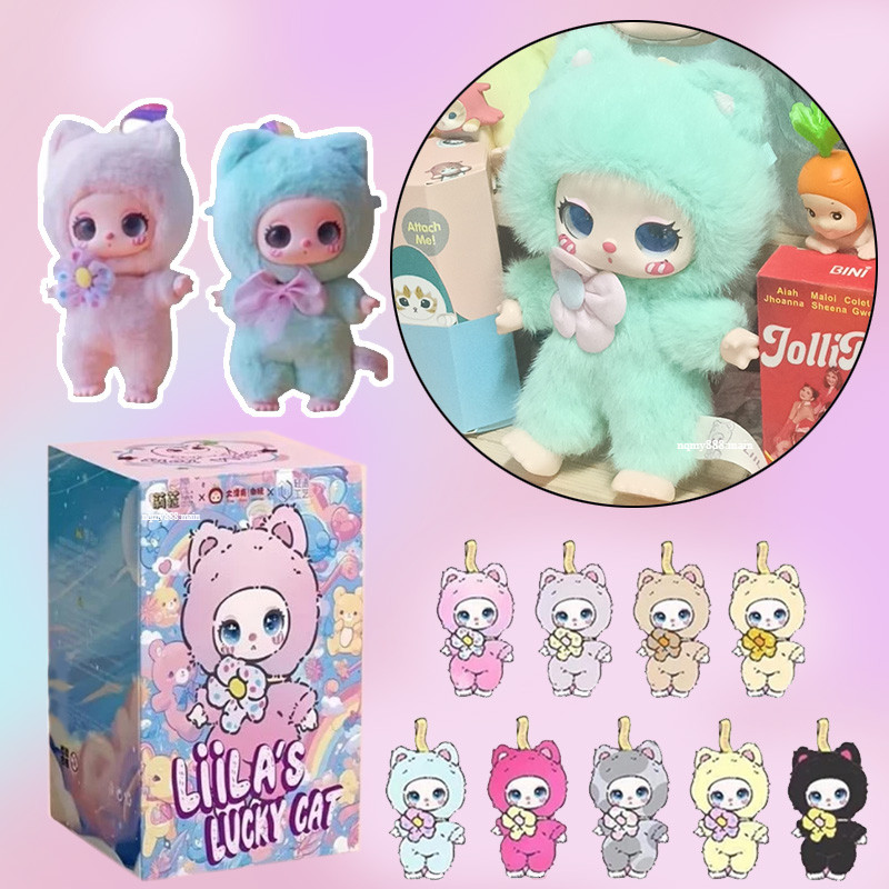 Liila Cat V1 Doll Blind Box Vinyl Face Liila Lucky Cat Plush Keychain Trendy Dolls | Shopee ...
