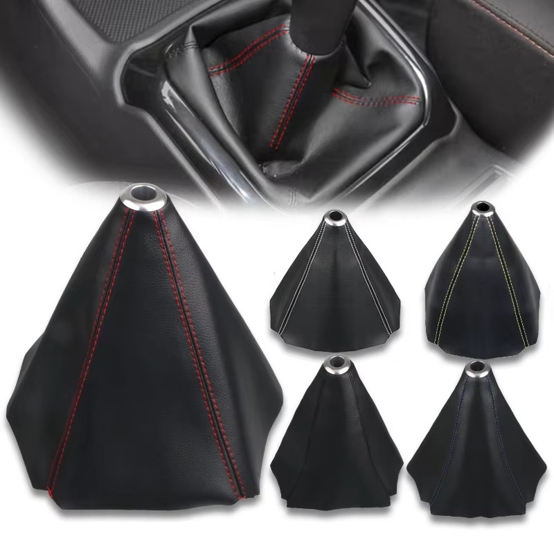 Universal Car Gear Shift Collars Pu Leather Car Shift Collar Automatic ...