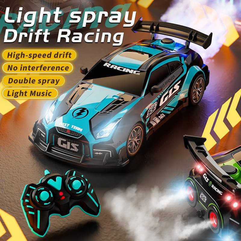 1/16 RC Spray Racing Car Toy Remote Control GTR Drift Sport Car Model ...