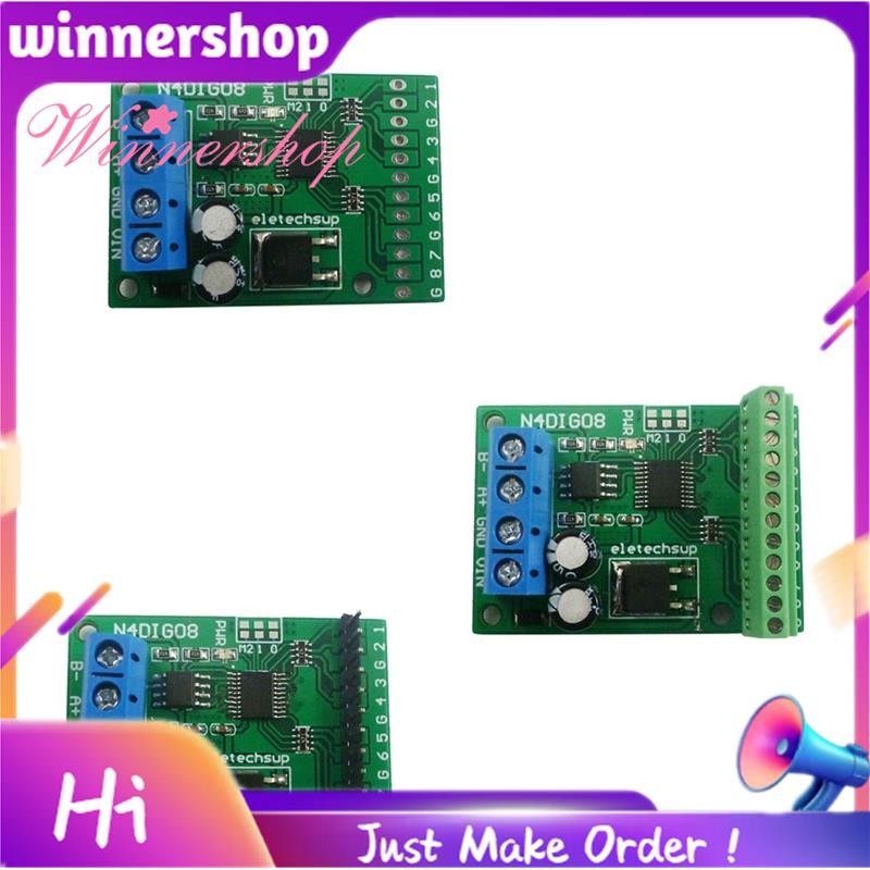 8Ch Input/Output Digital Switch TTL LvTTL CMOS RS485 IO Control Module Modbus Rtu Board for PLC ...