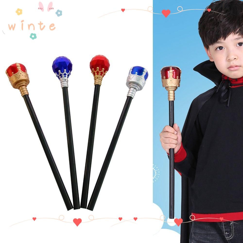 WINTE King Queen Scepter, Red/Blue Performance Princess Prince Cane ...
