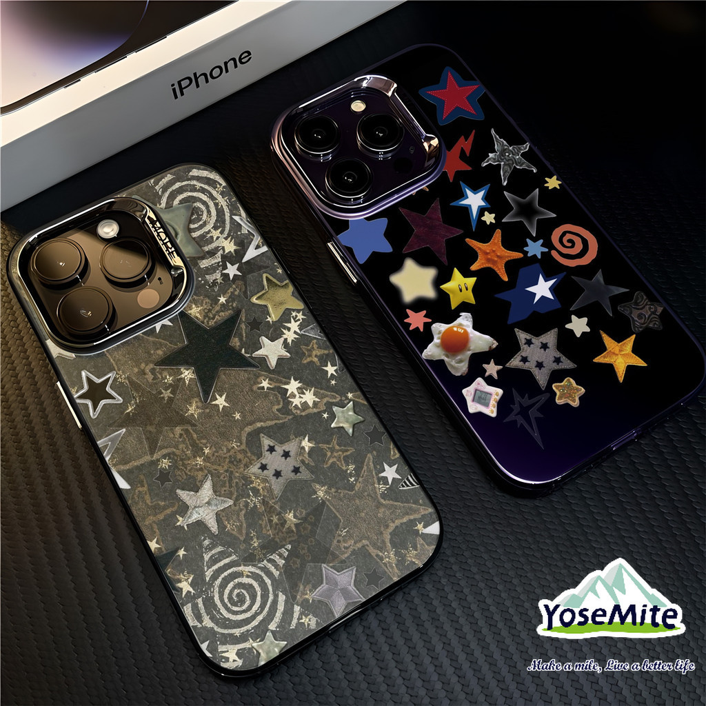 Ins Retro Star Case for samsung A06 A16 A71 A53 A15 A14 A13 A12 A11 A03S A03 A02 A33 A34 A50 A32 ...