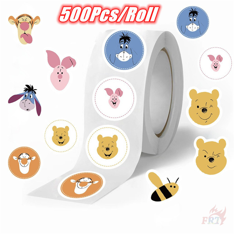 500Pcs/Roll Pooh Bear & His Friends Series 03 - Q Head . Kids Rewards ...