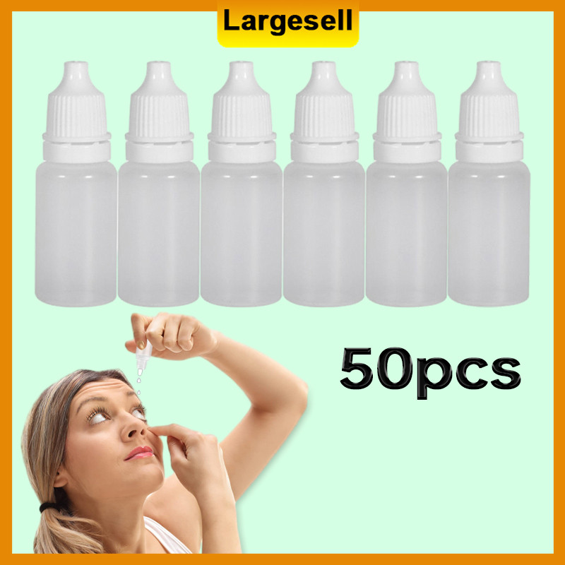 50pcs 10ml Empty Eye Drop Bottles Squeeze Dropper Bottles Eye Liquid ...