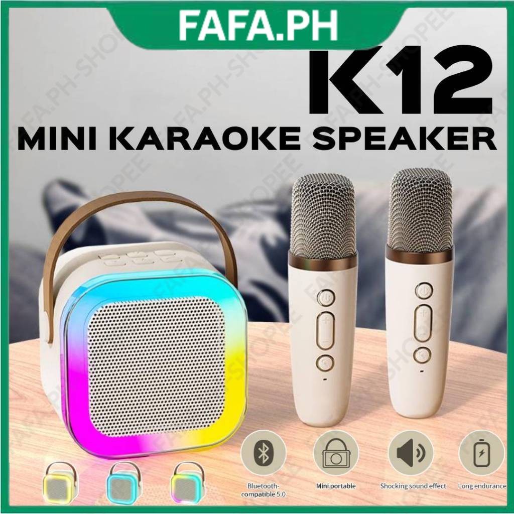 K12 Mini Karaoke Wireless Audio Speaker Bluetooth Microphone ...