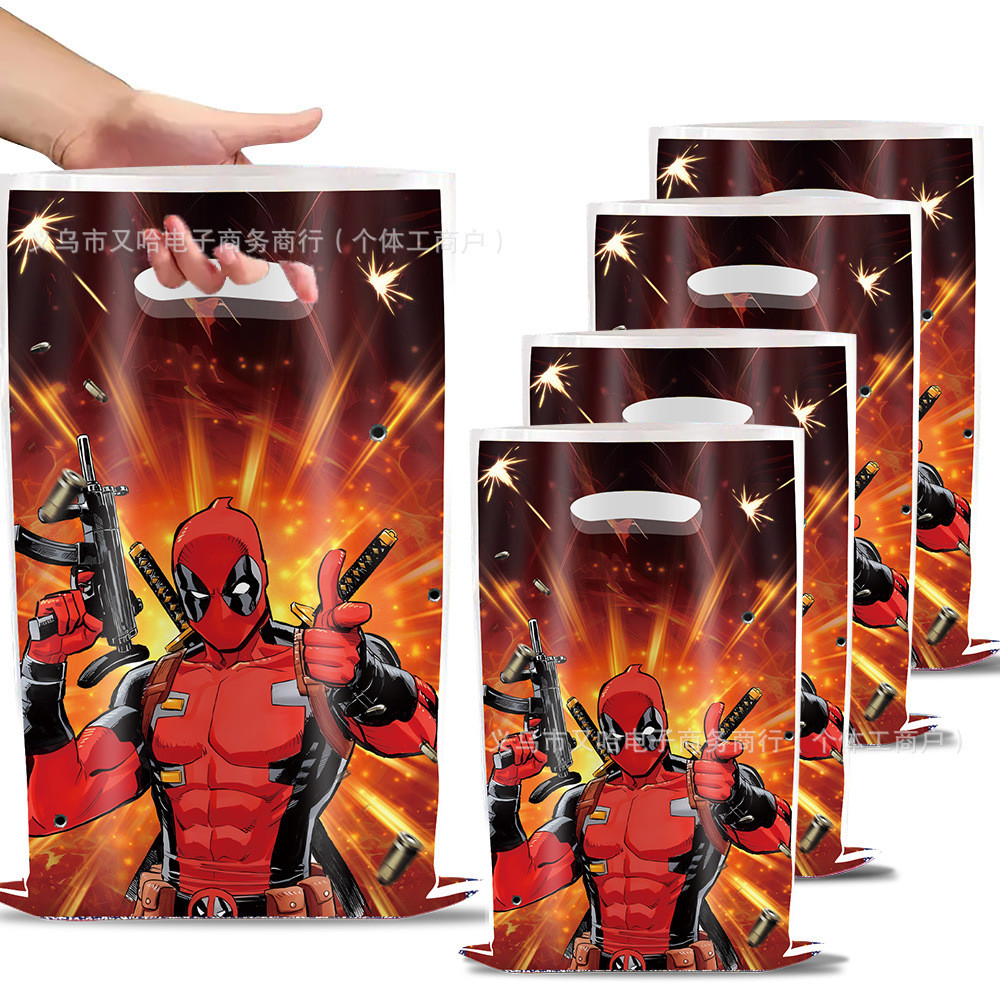40/50/100 Deadpool Theme Candy Gift Return Gift Bag Baking Biscuit ...