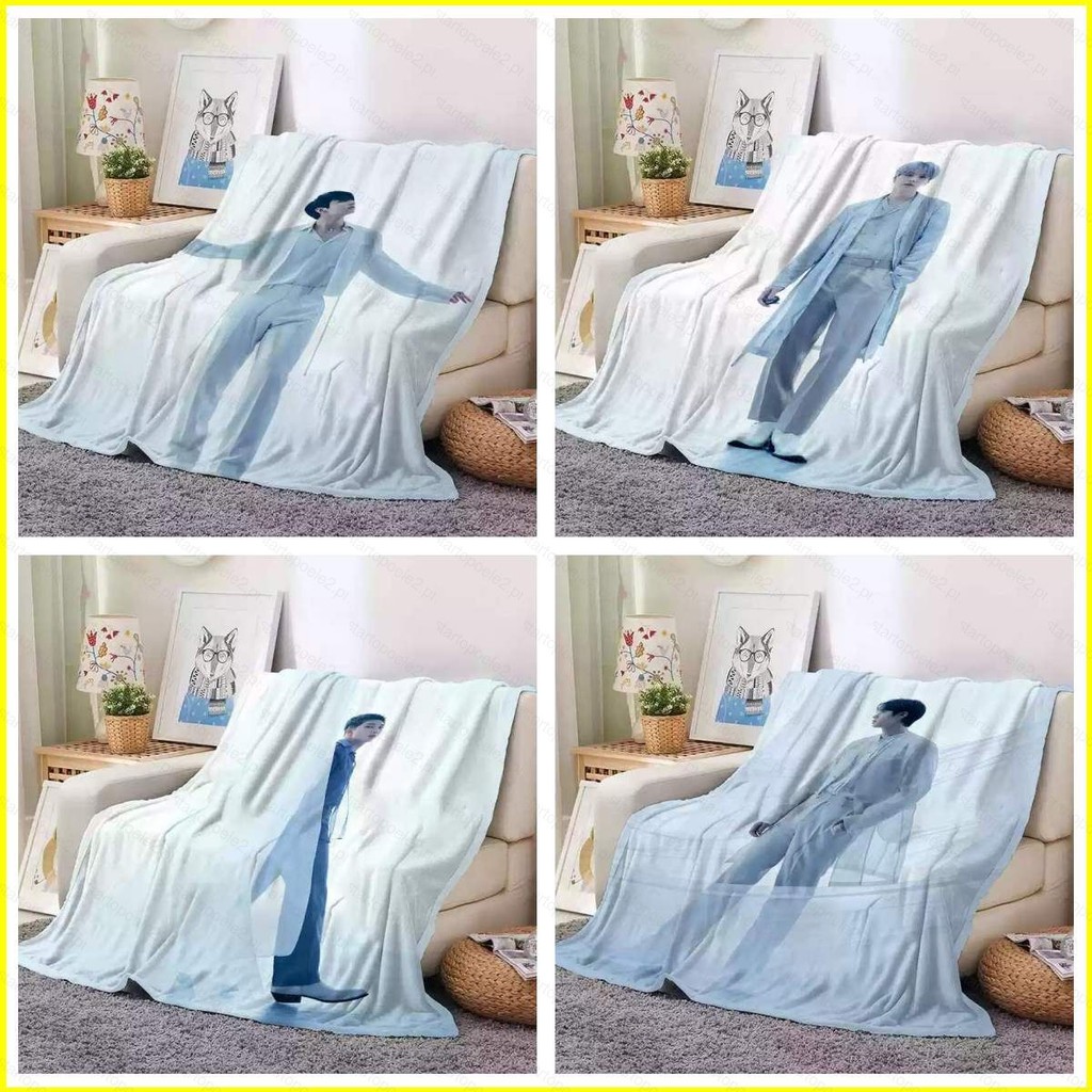 ST2 BTS J-Hope Blanket Home Sofa Bedroom Office Napping Warm Four ...