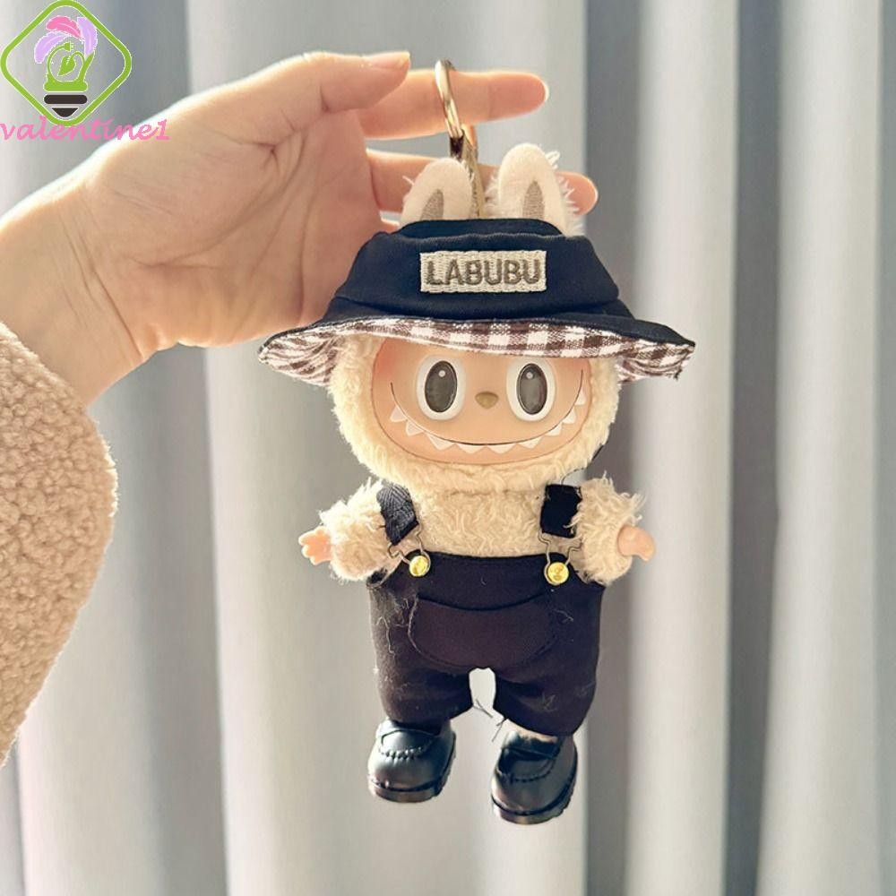 AVALENTINE Labubu Time Clothes, Suspender Pants Bucket Hat 17cm Labubu ...