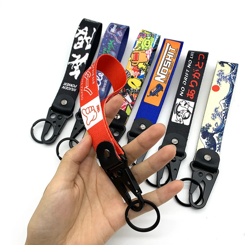 New Jdm Style Car Keychain Nylon NOS Hokkaido Gift Lanyard Keyring Auto ...