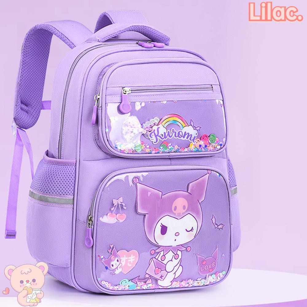 LILAC Kids Backpack, Sanrio Kuromi School Bags for Girls, Cute Cartoon ...