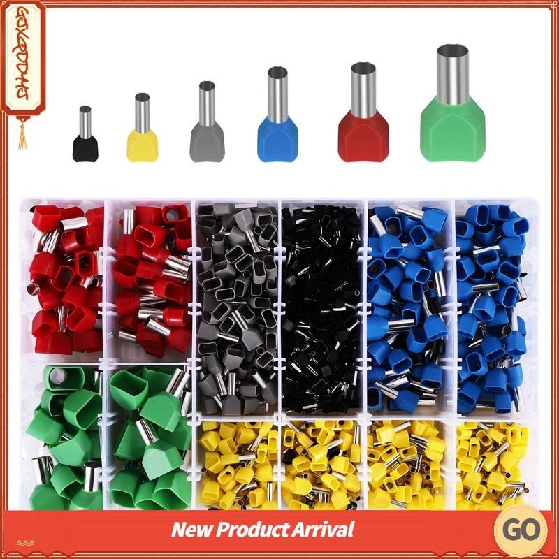 780Pcs Dual Bootlace Ferrule Teminator Kit Electrical Crimp Dual Entry ...