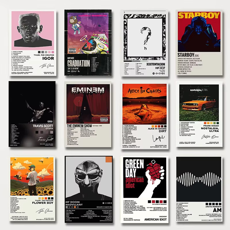 Singer Album Cover Canvas Poster Music Prints Custom Album Posters Hip ...