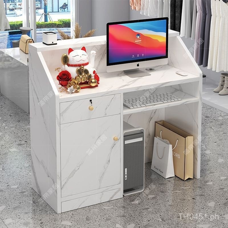 Counter Front Desk Bar Table Small Reception Desk Milk Tea Shop Simple ...