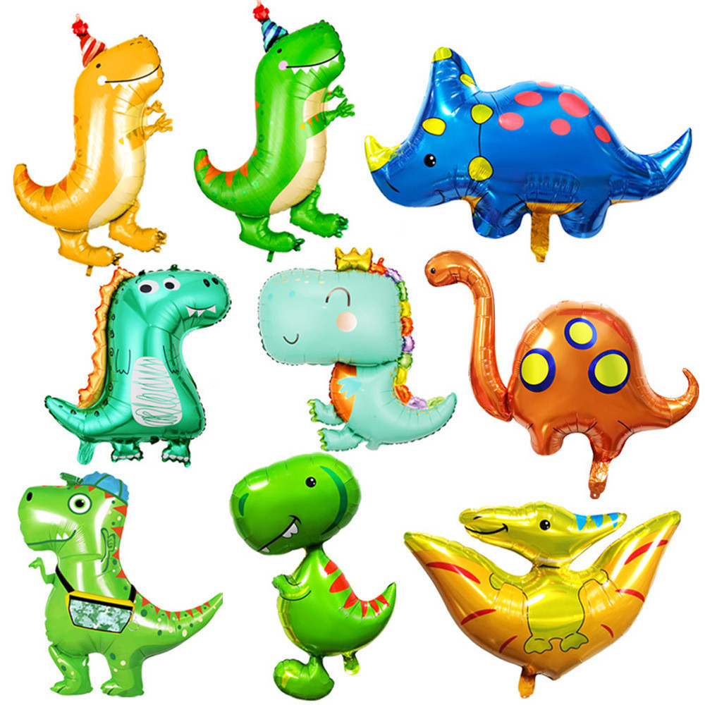 Boy's Birthday Balloons Aluminum Balloon Dinosaur Balloon Tyrannosaurus ...