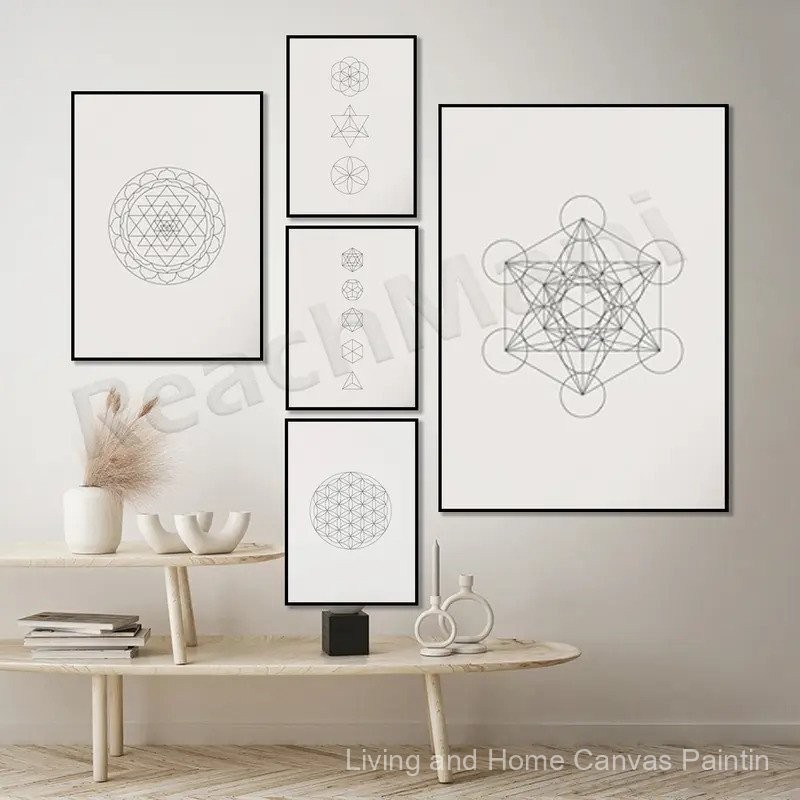 Metatrons Cube Merkaba Print Sacred Geometry Art Seed of Life Poster ...