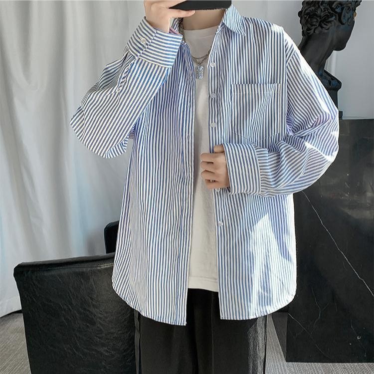 Blouse Business Formal Wear Yarn-dyed Striped Fabric Long Sleeves ...