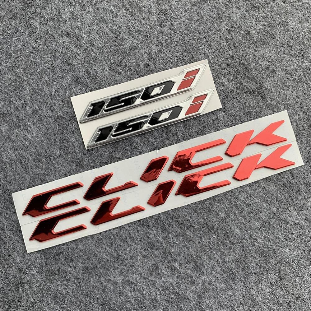 2pcs 3D Honda Click and 125i 150i Emboss Letter Emblem Badge Decal Tank ...