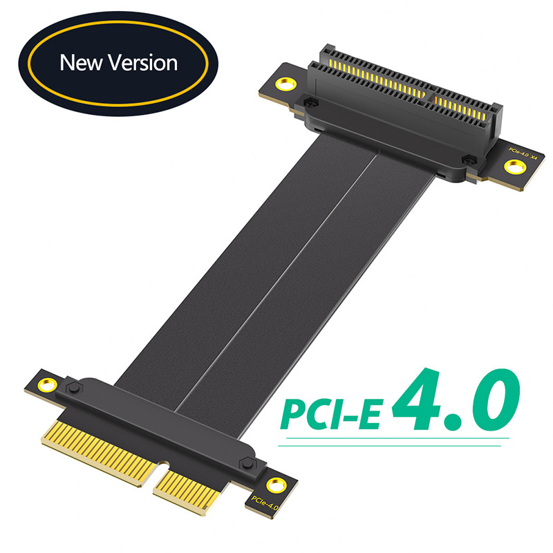 PCIe 4.0 X4 Riser Cable PCI Express GEN4 4X to 4X Extension Cable ...