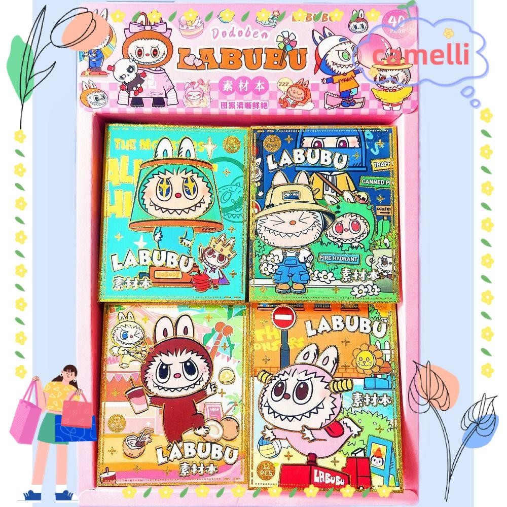 CAMELLI 1 PCS Labubu Sticker, Cute Paper Labubu Stiker Toys, 2024 POP ...