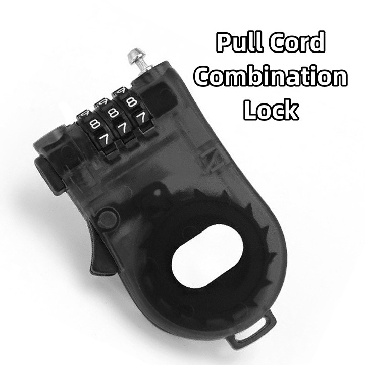 Retractable Wire Rope Combination Lock Electric Vehicle Helmet Password ...