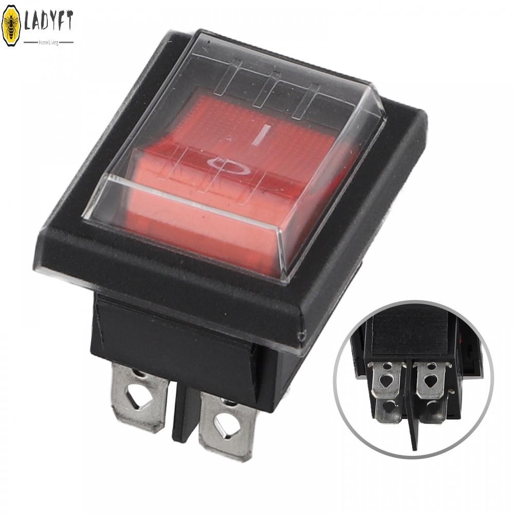 Auto~Waterproof Device Switch 2 pole Rocker Switch 16A 250V with Light ...