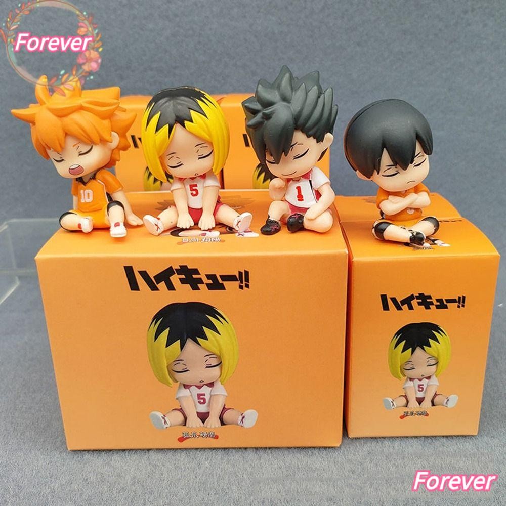 FOREVER 4PCS/SET Anime Haikyuu Action Figure, PVC Hinata Shoyo Kageyama ...