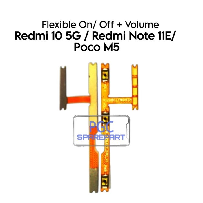Psg99 Flexible Power On Off Connector + Volume Xiaomi Redmi 10 5G / Redmi Note 11E / Pochopone ...