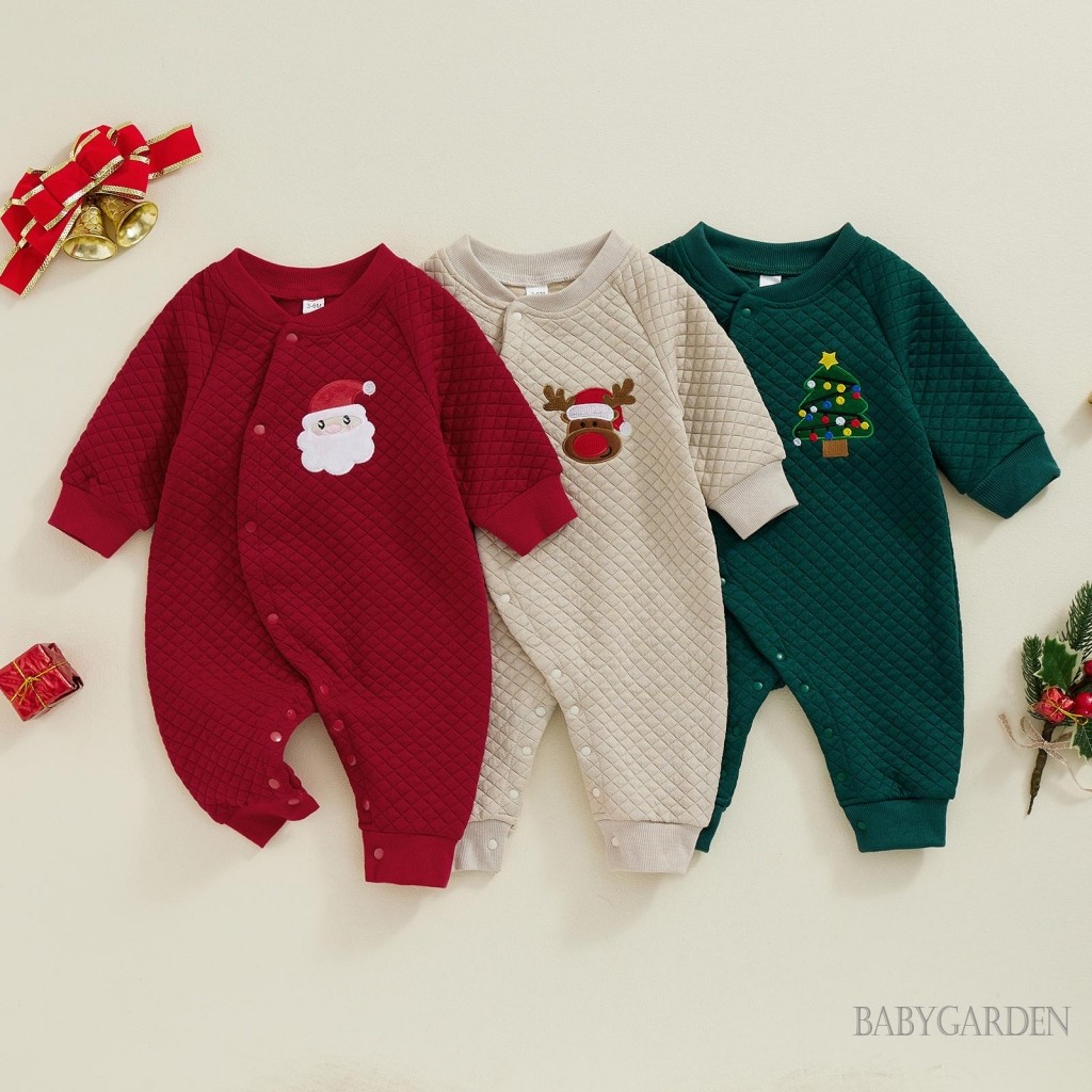 //-Newborn Baby Girls Boys Christmas Jumpsuit Long Sleeve Crewneck Elk/Christmas Tree/Santa ...