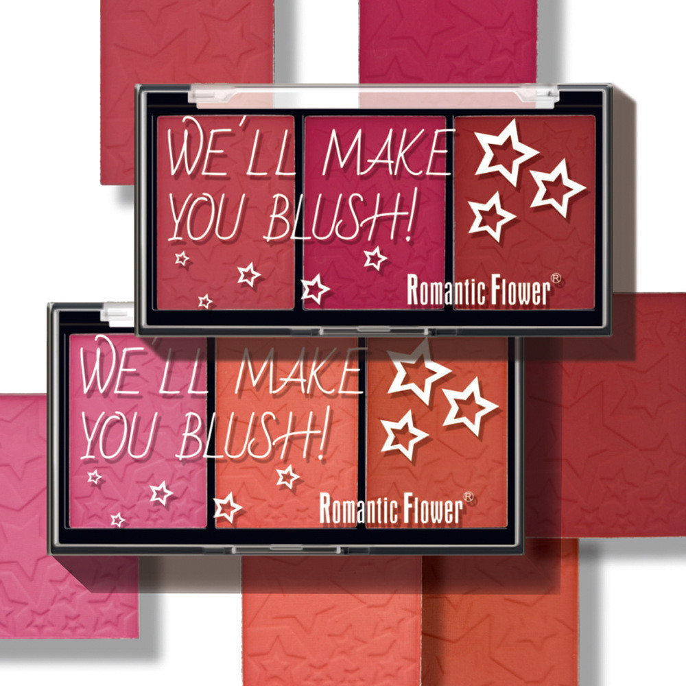 Make-up 3 color blush, matte blush, roush, natural orange pink makeup ...