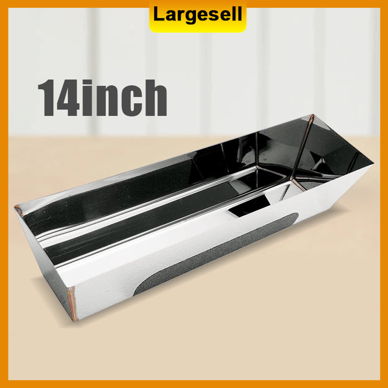 14inch Drywall Mud Pan Anit-Slip Stainless Steel Plastering Mud Pan for ...