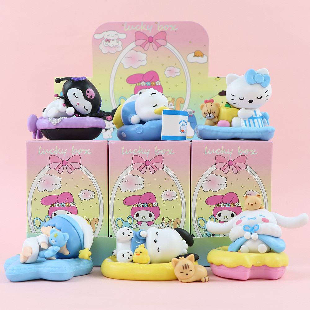 Sanrio Blind Box Sleep Safely Hello Kitty My Melody Kuromi Pachacco ...