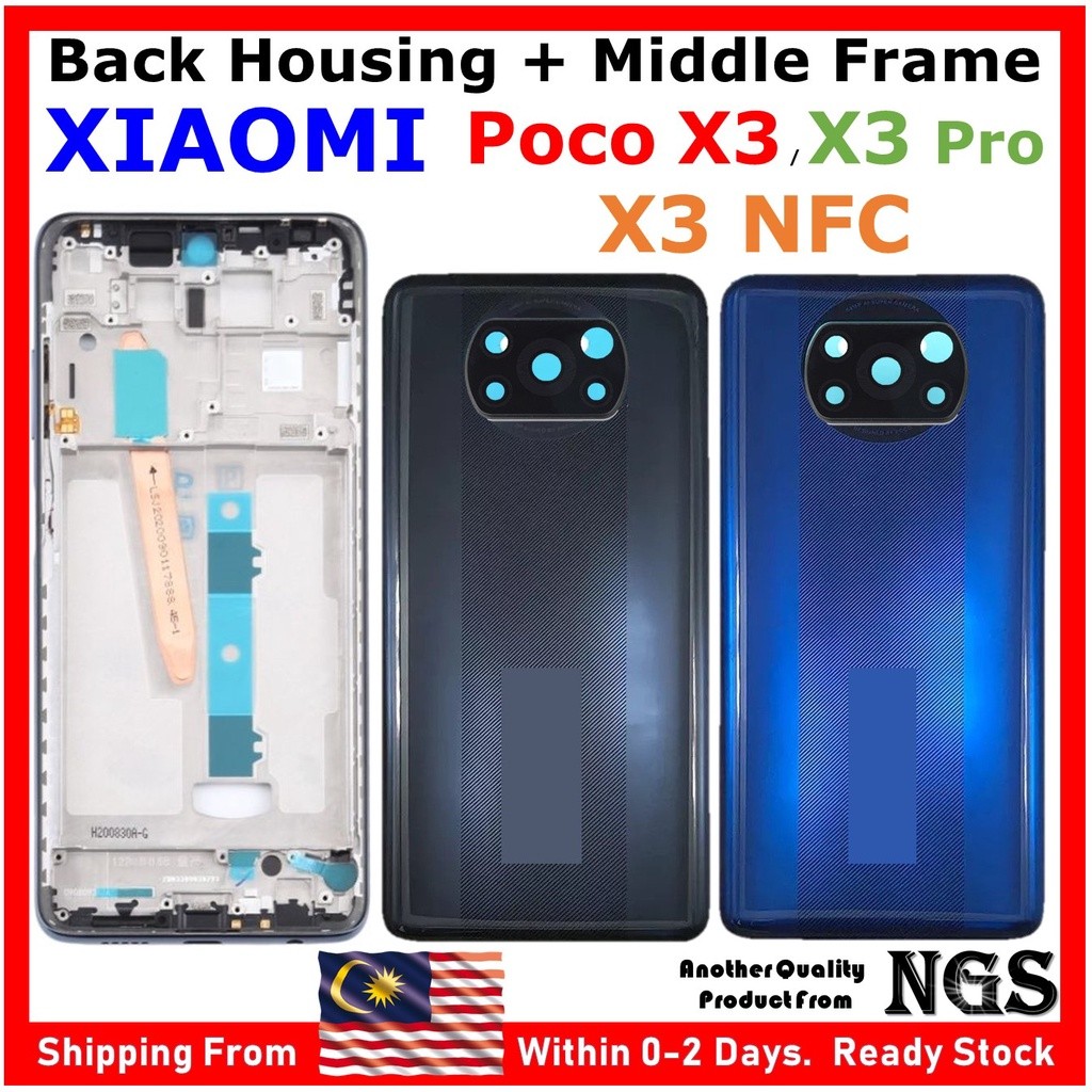 Full Set Back Housing Back Cover Fit For XIAOMI POCO X3 POCO X3 Pro ...